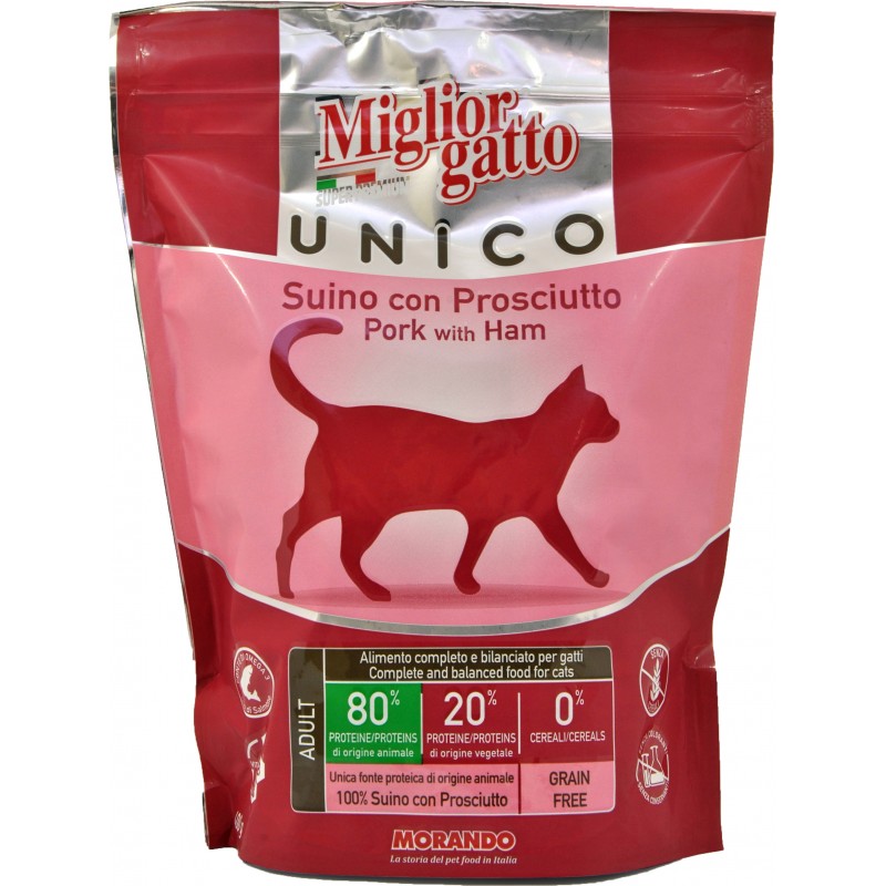 Morando Miglior Gatto Unico Croccantini Con Suino E Prosciutto gr. 400