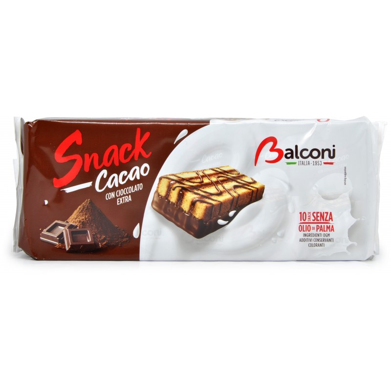 Balconi Snack Al Cacao Merendina Con Cioccolato Conf. da 10