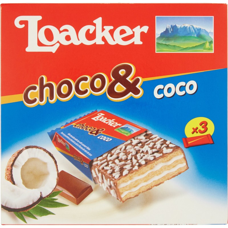Loacker Choco & Coco Biscotto Ricoperto Cioccolato 3 Pezzi | Cicalia