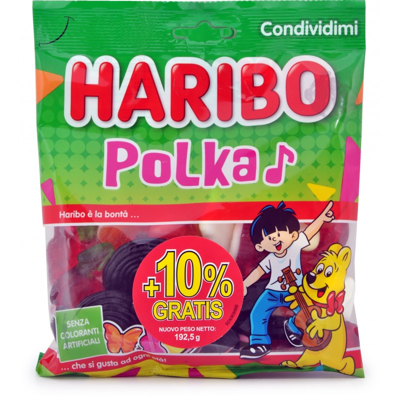 Haribo Busta Polka Caramelle Gommose Miste 175 Gr | Cicalia.com