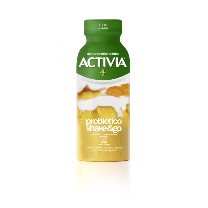 Activia Yogurt Da Bere Probiotico Shake&Go Mango Pesca Carota 250gr