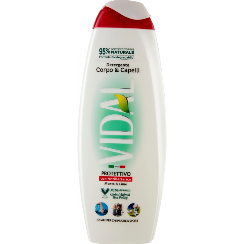 Vidal Detergente Sapone Corpo E Capelli Dermoprotettivo Menta E Lime