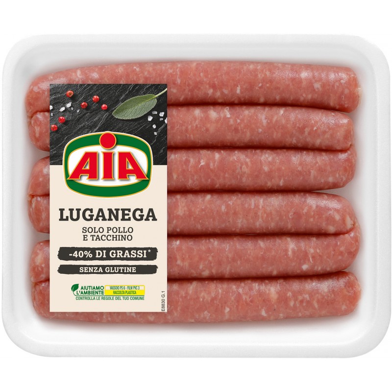 Aia Luganeghe Salsicce Di Pollo E Tacchino gr.400 | Carne Fresca