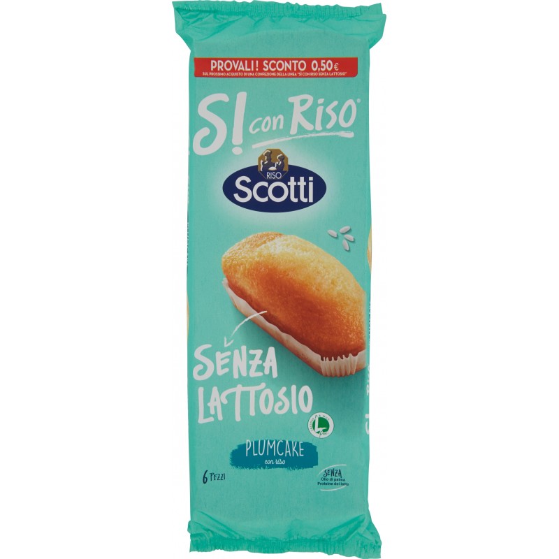 Scotti Sì Con Riso Senza Lattosio Plumcake Classico x6 Merendine
