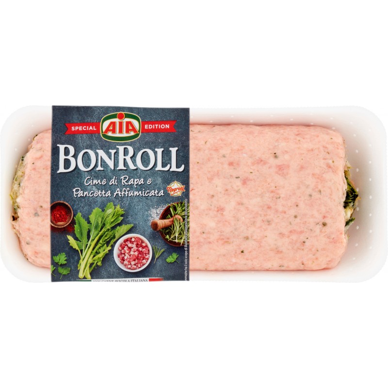Aia Bonroll Rotolo Di Polpettone Con Cime di Rapa Pancetta Affumicata