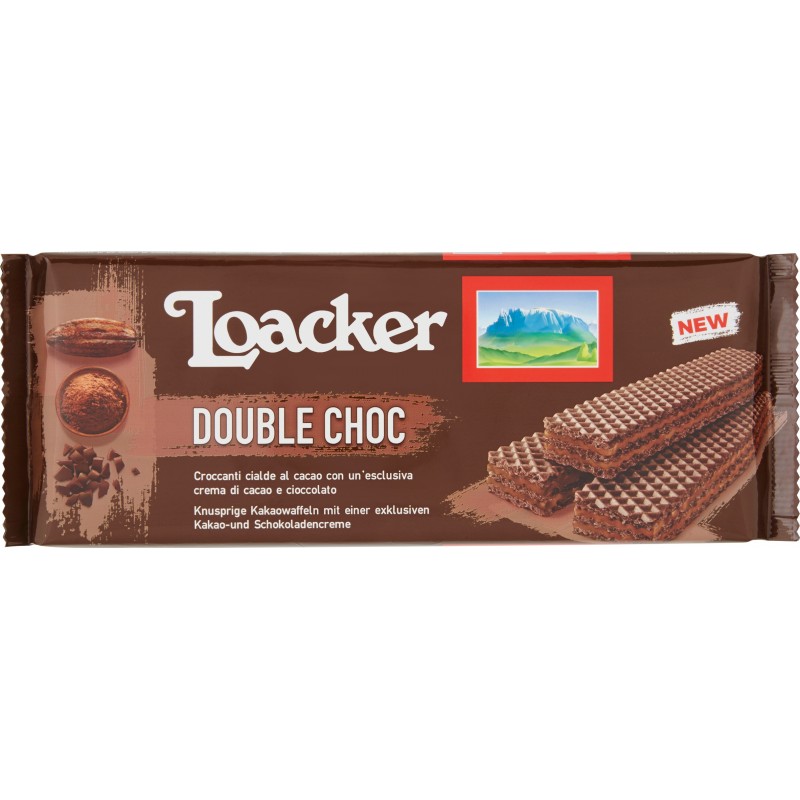 Loacker Double Chock Biscotti Wafer Al Cioccolato Ripieni gr. 175