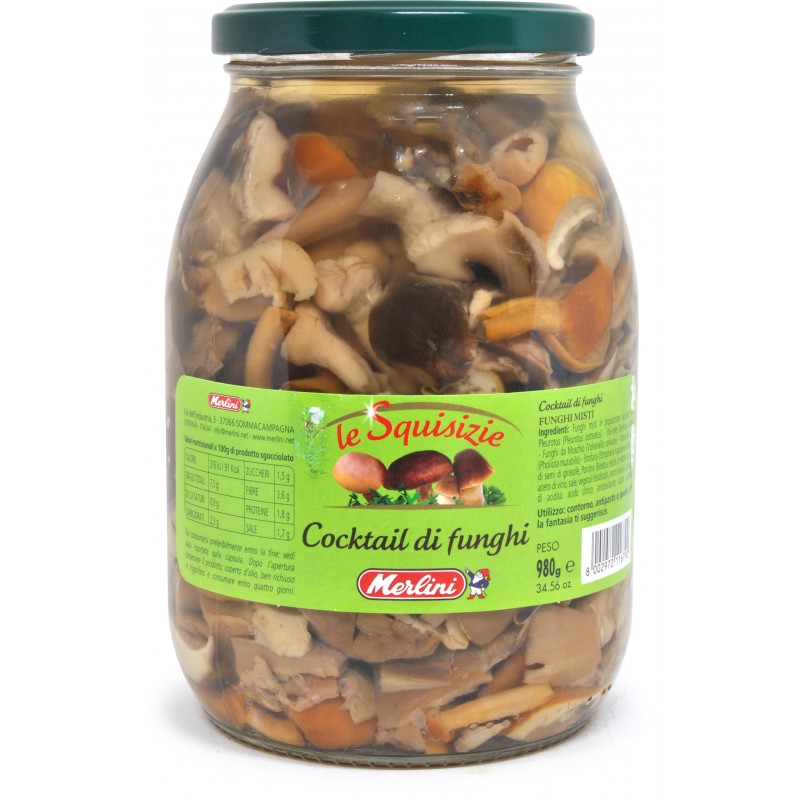 Merlini Le Squisizie Cocktail di Funghi Misti Sottolio Vasetto gr. 980