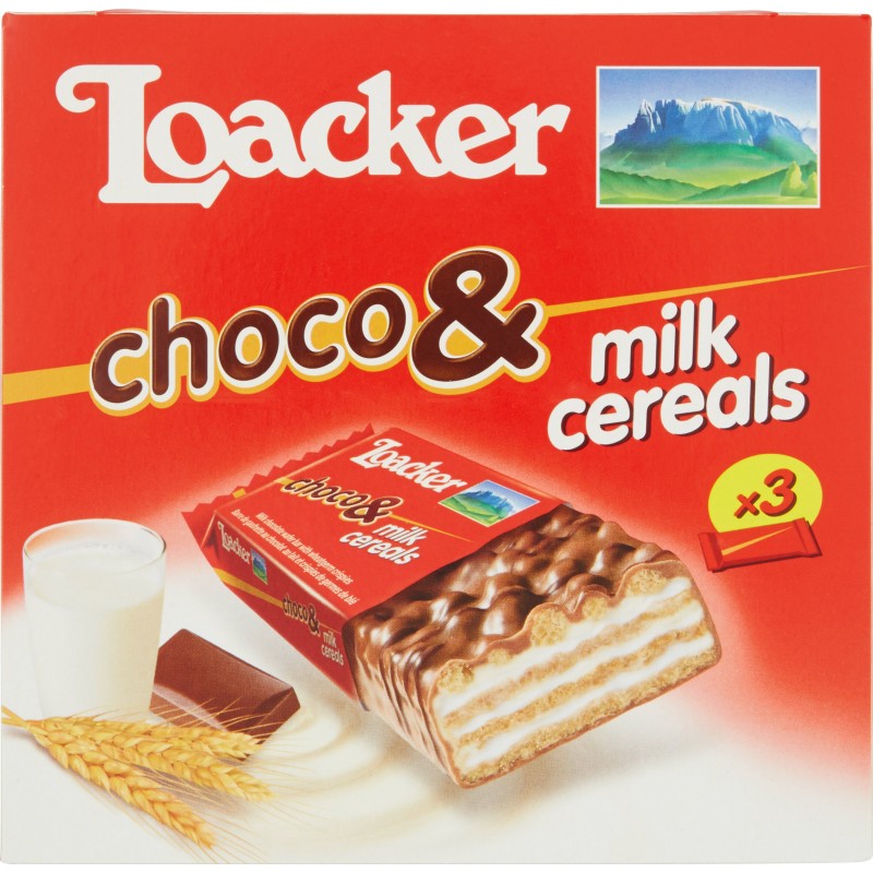 Loacker Choco & Milk Cereals Cialde Croccanti 3x25 Gr | Cicalia.com