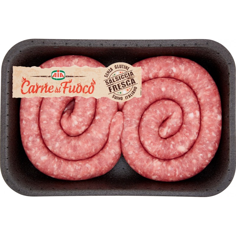 Aia Carne Al Fuoco Salsiccia Fresca Di Suino Arrotolata Luganega 380gr