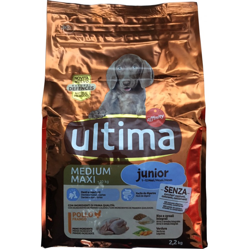 Ultima Cibo Per Cani Medium Maxi Junior Pollo 2,2 Kg | Cicalia.com