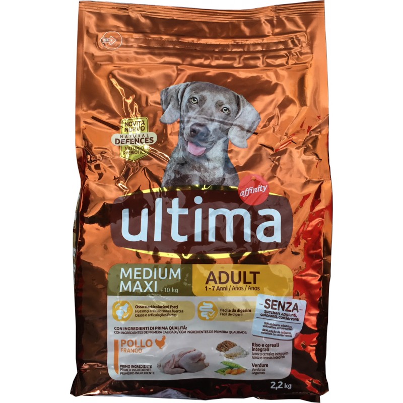 Ultima Affinity Croccantini Per Cani Adult Medium Maxi Con Pollo kg2,2