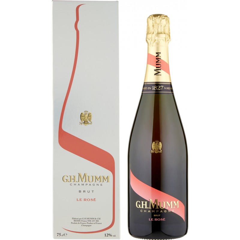 mumm champagne rose ast cl.75