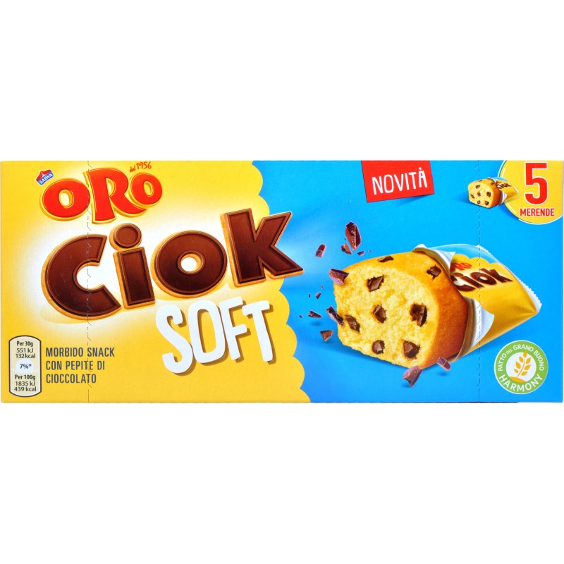 Saiwa Oro Ciok Soft Plumcake Con Gocce Di Cioccolato Conf. 5 Merendine