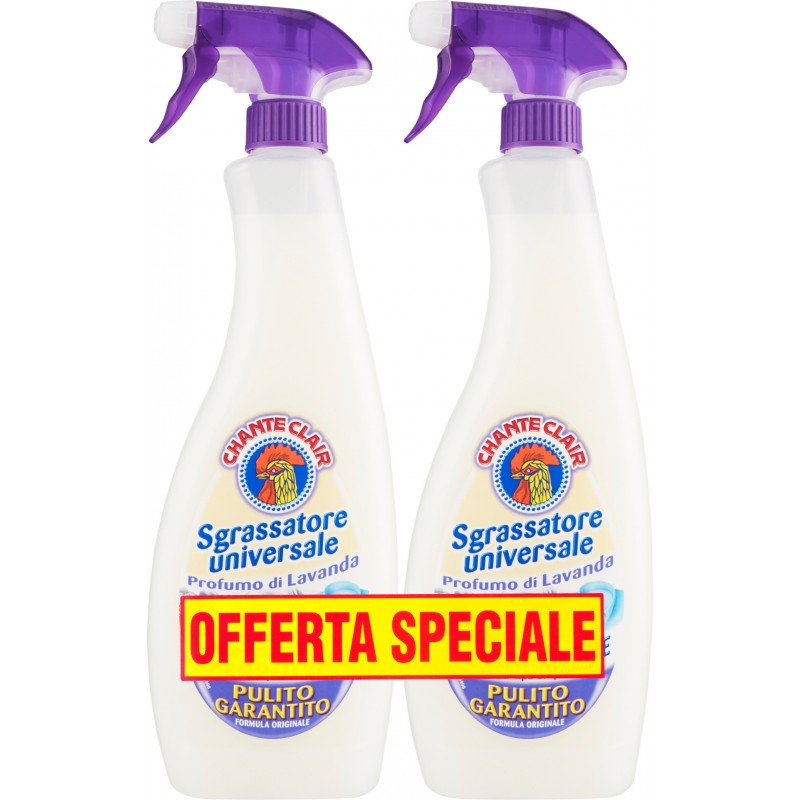 Chanteclair Sgrassatore Universale Spray Con Lavanda 2pz 625ml