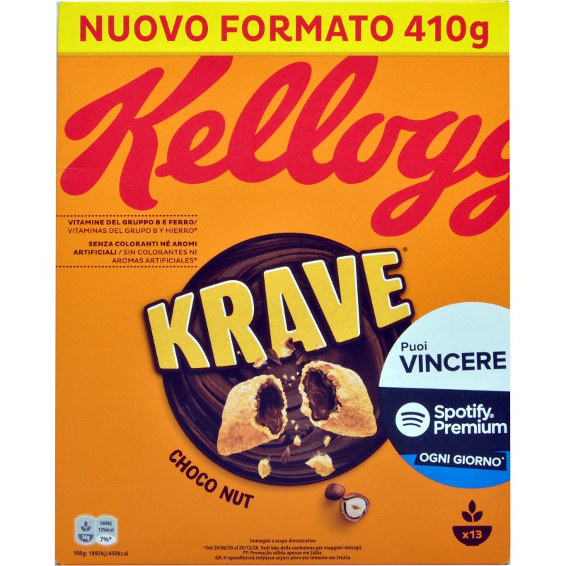 Kellogg's Krave Choco Nut 410 gr. | Ordinali ora su Cicalia