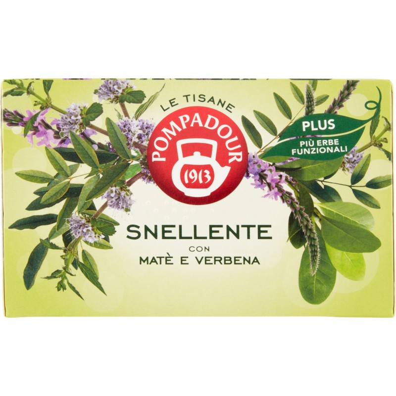 Pompadour Le Tisane Snellente con Matè e Verbena 18 x 2,2 gr. |Cicalia