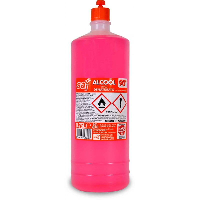 Sai Alcool Etilico Denaturato 90° Bottiglia 750 Ml | Cicalia.com