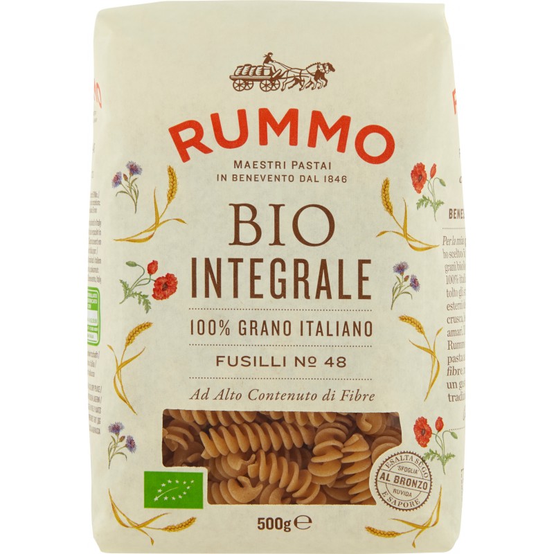 rummo pasta bio fusilli integ. n48 gr500