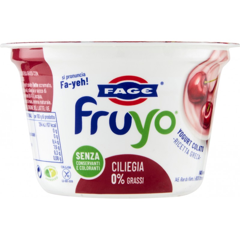 fage yogur fruyo ciliegia 0% gr.150