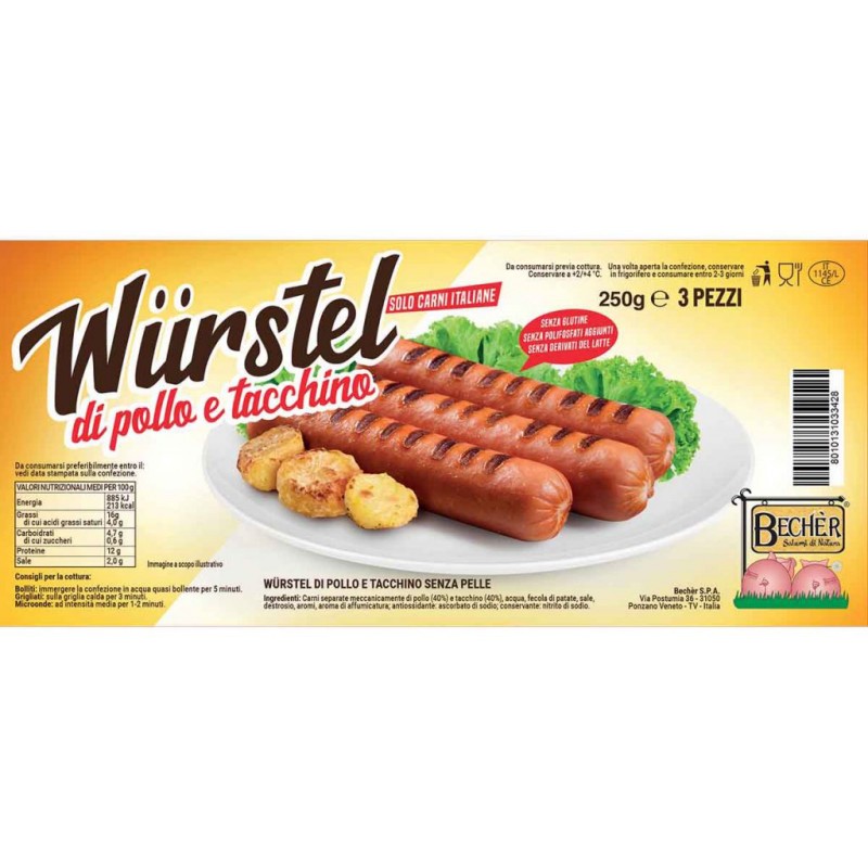becher wurstel pollo tacchino pz3 gr250