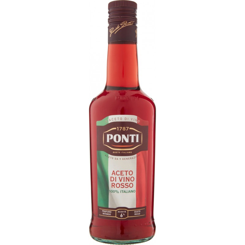 ponti aceto vino rosso 100% it ml 500