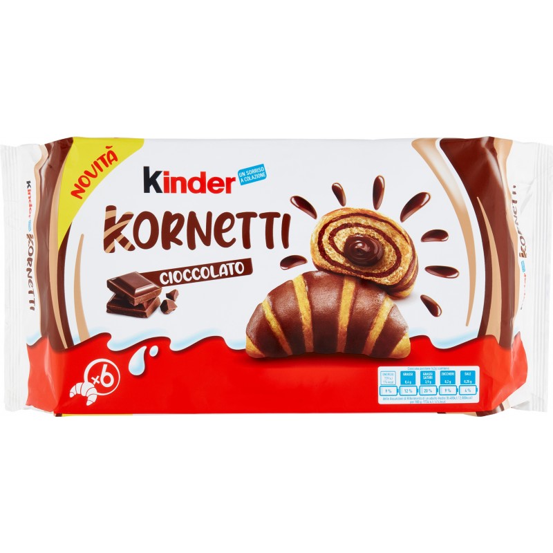 kinder kornetti cioccolato x6 gr252