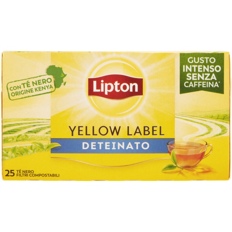 lipton the yellow label deteinato x25 ft