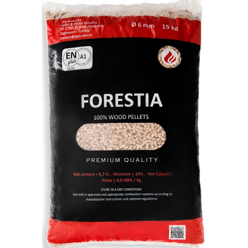 forestia pellets 100% wood kg.15