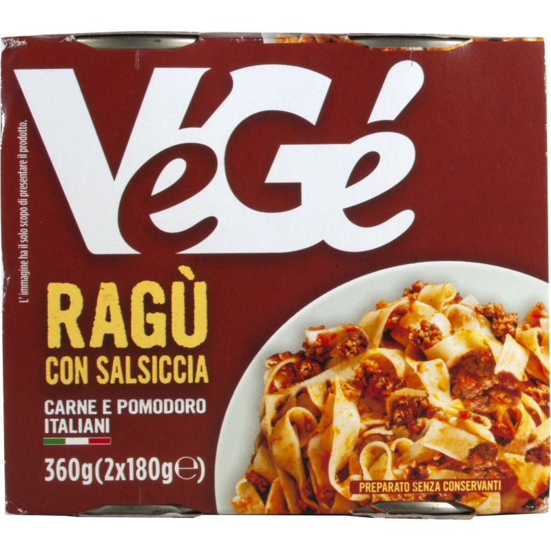 vege ragu salsiccia gr180x2
