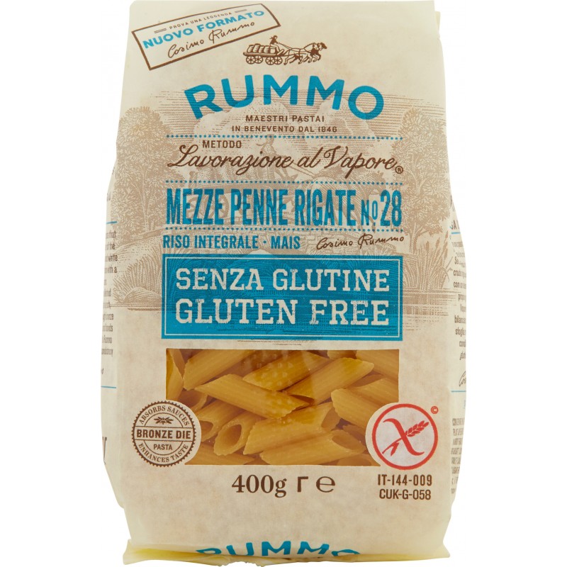 rummo pasta 1/2 penne rig.28 s/glut g400