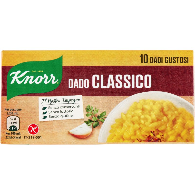Knorr Dado Classico Insaporitore Di Carne Conf. 10 | Visita Cicalia
